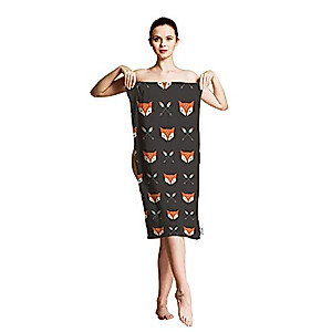 oFloral Foxes and Arrows Hand Towels Cotton Washcloths,Seamless Pattern Fox Head On Black Super-Absorbent Soft Towels for Bath/Kitchen/Yoga/Golf/Face Towel for Men/Women/Girl/Boys 15X30 Inch