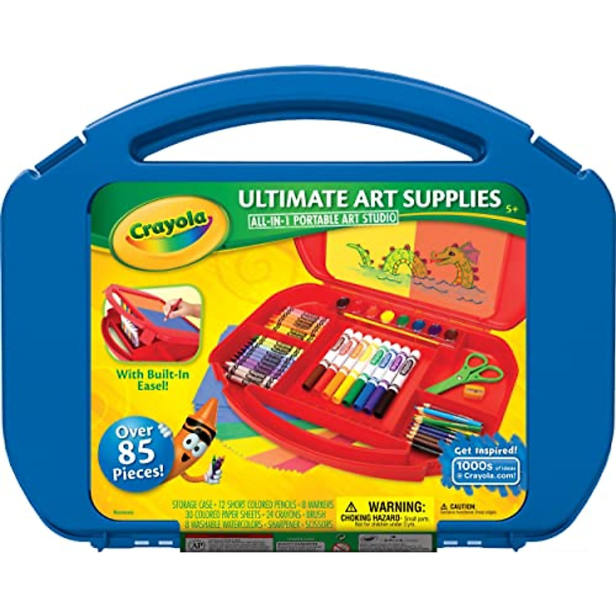 Crayola Ultimate Art Case With Easel, Kids Art Set, 85 Pieces, Gift For Kids Ages 4, 5, 6, 7 [Amazon Exclusive]