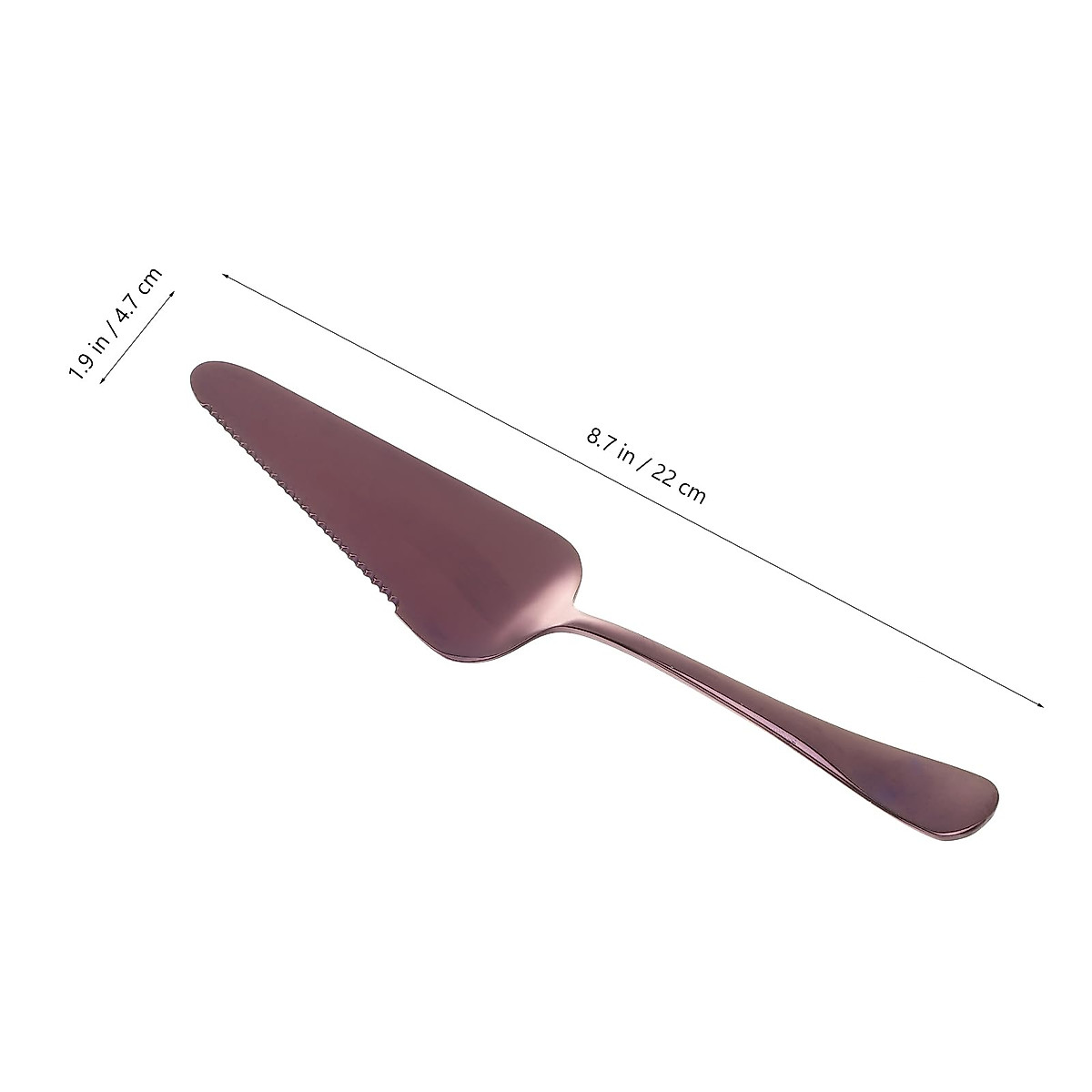 Hemoton Pizza Pie Cake Server with Serrated Edge,Stainless Steel Pizza Cake Cutter, Pizza Pastry Server Spatula,Cake Shovel, Tart Pastry Dessert Slicer, Pie Cutter Server (Purple)