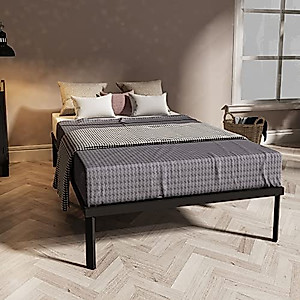 MBQQ Metal Bed Frame with Metal Slat Support / Platform Bed Frame/ Mattress Foundation / No Box Spring Needed / Sturdy Steel Structure,Twin