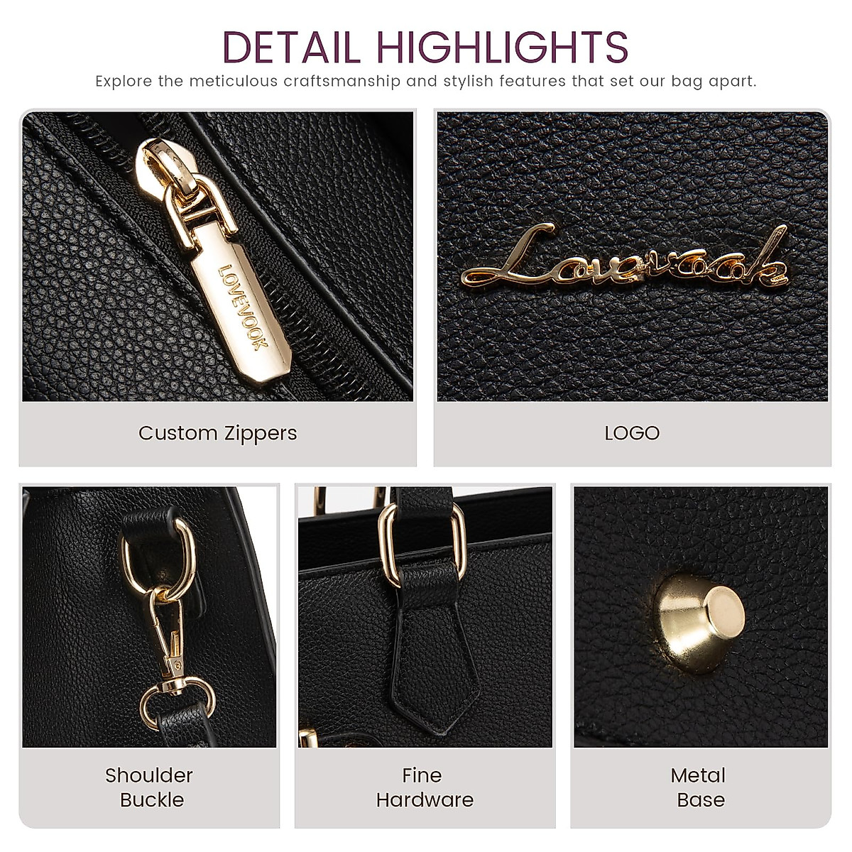 LOVEVOOK Purses for Women, Handbags for Women Tote Shoulder Bag Satchel and PU Leather Top Handle for ladies