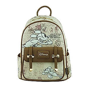 Wondapop Disney Mickey Mouse 11" Vegan Leather Fashion Mini Backpack