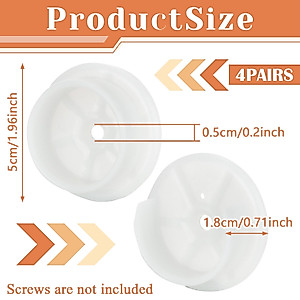 Amyhill Plastic Closet Pole Socket White Closet Rod Holders Rod Bracket Shower Holders Wardrobe Tube Support for Bathroom Curtain Clothing Store, 1-3/8 Inch(32 Pcs)