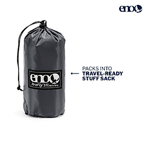 ENO ProFly SIL Rain Tarp - Ultralight Waterproof Tarp - for Camping, Hiking, Backpacking, Travel, a Festival, or The Beach - Charcoal