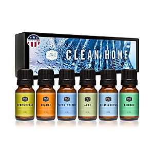 P&J Trading Fragrance Oil | Clean Home Set of 6 - Scented Oil for Soap Making, Diffusers, Candle Making, Lotions, Haircare, Slime, and Home Fragrance