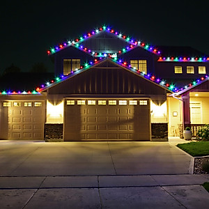 HLO Lighting Set of 25 Teal C9 Christmas Lights | Faceted C9 LED Christmas Light Bulbs for Indoor & Outdoor Use | Durable C9 LED Lights | Replacement C9 Bulbs