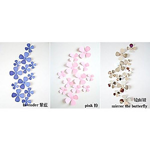 Amaonm® Removeable 3D DIY Nursery Flowers Wall Decals Stickers Murals Peel & Stick Home Decorations Art Decor for Kids Babys Girls Room Bedroom Offices Bathroom Living Room Classroom