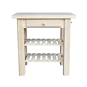 International Concepts Kitchen Island, Unfinished