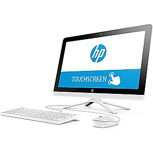 HP 2019 All-in-One 21.5" FHD Touchscreen High Performance Desktop PC, Intel Pentium Quad-Core Processor 4GB RAM 1TB HDD HDMI DVD WiFi Bluetooth Webcam Keyboard + Mouse Windows 10, Snow White