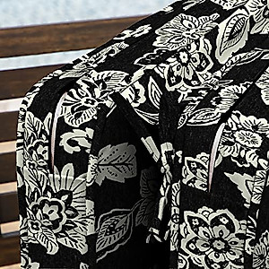 Arden Selections ProFoam Essentials Outdoor Dining Chair Cushion Cover 20 x 20, Ashland Black Jacobean