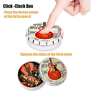 Guitar Picks 24 Pack Thin, Medium, Heavy & Extra Heavy Picks with Tin Box,Variety Pack Artistic Celluloid Guitar Pick for Bass Electric Guitar Acoustic Guitar Lovers Gift (Mix-2)