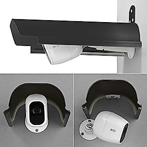 Uogw Sun Rain Shade Cover Compatible with Blink XT, XT2,All-New Blink Outdoor,Arlo, Arlo Pro, Arlo Pro 2, Arlo Ultra, Protective Roof for Outdoor Security Cameras, Aluminum Alloy Material - Black