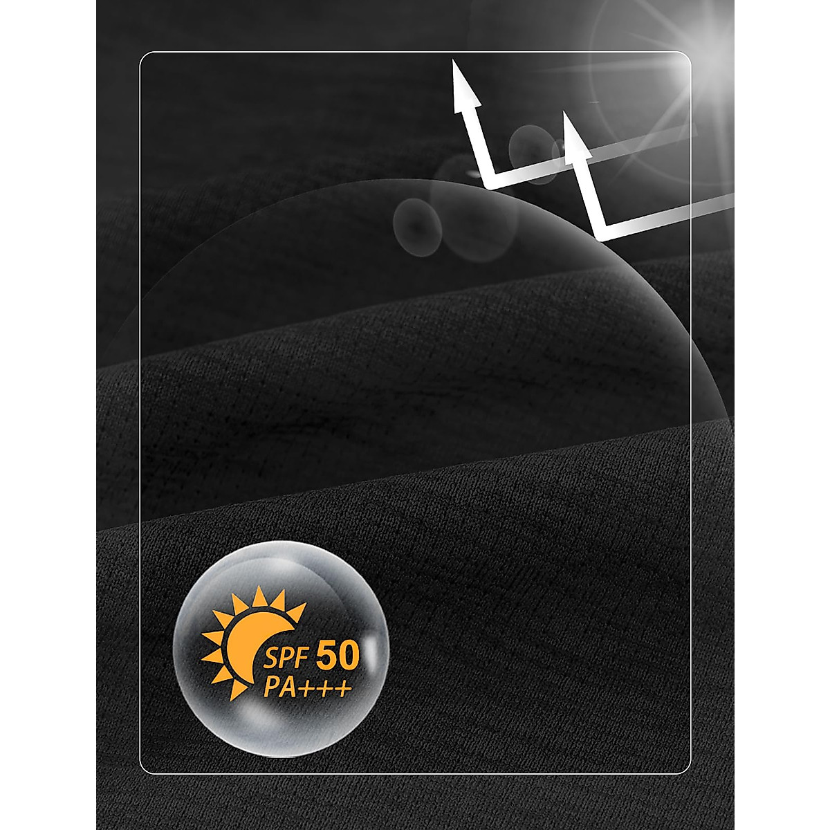 Rdruko Women's Zip Up Hoodie Light Active Jacket UPF 50+ Hiking Outdoor Sun Shirts(Black, US L)