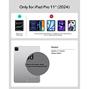 ESR Ascend Keyboard Case for iPad Air 11-Inch (2024 M2) & iPad Pro 11 (4th/3rd/2nd/1st Gen), iPad Air 5th/4th, Magnetic Detachable, Adjustable Portrait/Landscape Stand, Black