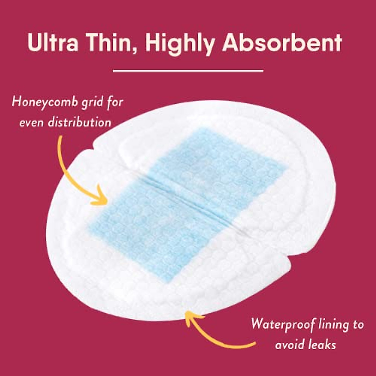 NatureBond Ultra Thin Disposable Nursing Pads for Breastfeeding, 120 Count, Lactating Pads, Protectores de Lactancia, Breast Pads 1mm Thickness