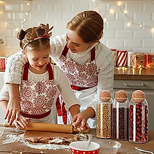 3 Pcs Cork Glass Jar Glass Bottle Sealed Jar Nut Storage Jar Coffee Bean Jar Glass Container with Ball Cork Round Glass Bottles with Cork Glass Canisters with Airtight Seal Wooden Lid (1000 ML/ 34 Oz)