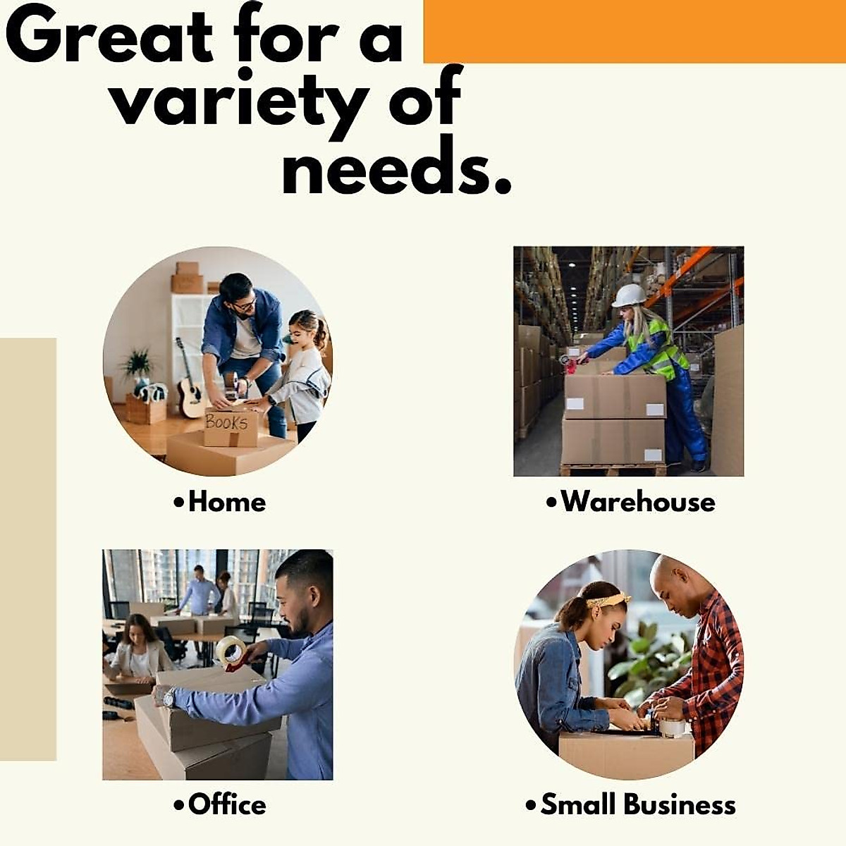 Clear Packing Tape, Packaging Shipping Tape Rolls, 3 Inch x 110 Yards, 1.9 Mil Thick, 24 Pack