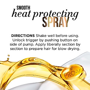 Pantene Smooth and Sleek Heat Protecting Spray for Hair, 8.5 Fluid Ounce