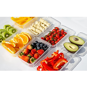 Ganfaner 50pk 32 oz Disposable Food Containers with Lids, BPA Free 32oz Meal Prep for salad dessert sandwich noodles,Bento Box To Go 1000ml for Gym School Office