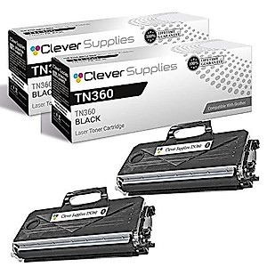 CS Compatible Toner Cartridge Replacement for Brother TN360 TN-360 DCP 7040 7030 7045N MFC-7320 7340 7440 7345DN 7840N 7440N 7840W HL-2120 2130 2125 2140 2150N 2170W 2 Pack