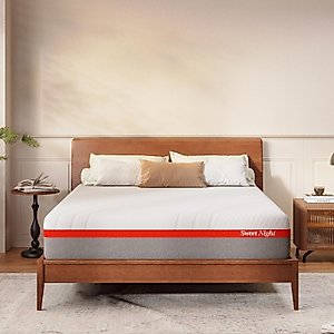 Sweetnight Full Size Mattress, 12 Inch Gel Memory Foam Mattress in a Box, Plush Foam Mattress for Pressure Relief & Motion Isolation, Clarity, Gray+White