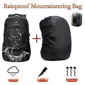 RaoRanDang Hiking Backpack Waterproof Lightweight Durable 75L Large Capacity Travel Backpack Camping Backpack Great for hiking, camping, trips...
