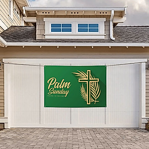 Palm Sunday 2023 Backdrop Banner Decorations Hanging Backdrop Decoration for Festival Party Hanging Decoration 47 × 71inch