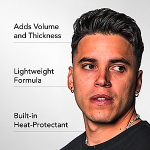 BluMaan Volume Cream - Adds Enhanced Volume for Fine, Flat & Thin Hair - Heat Protecting Formula - Thickening Effect for Thinning Hair - Volumizing Styling Cream for Men & Women - 3.4 oz