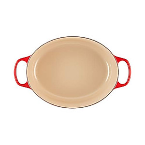 Le Creuset Enameled Cast Iron Signature Oval Dutch Oven, 9.5 qt., Cerise