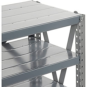 Global Industrial Open Bin Shelving w/7 Shelves & 48 White Bins, 36x12x39