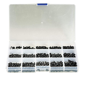 Steel Pan Head Self Tapping Screw Phillips Cross Metric Thread Recessied Round Head Bolt Assortment Kit Black M2 M2.3 M3 M4