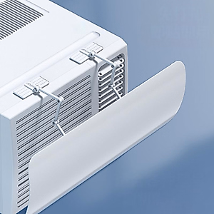 Ac Vent Deflector, Air Conditioner Deflector for Window Units, Vent Air Deflectors, Made of PVC Easy to Install, Freely Cut, White