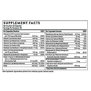 Thorne Men's Multi 50+ - Daily Multivitamin and Nutrients for Men Without Iron and Copper to Support Healthy, Active Lifestyle - Gluten-Free, Soy-Free - 180 Capsules - 30 Servings