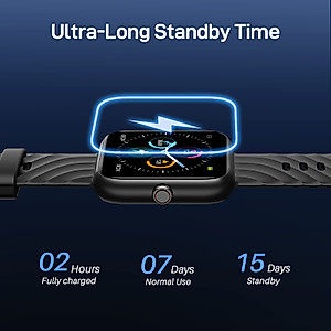 Smart Watch, 1.5 Inch HD Touch Screen Fitness Watch，18 Sport Modes IP68 Waterproof Fitness Tracker with Heart Rate Tracker Blood Oxygen Sleep Monitor, for iPhone Android Men Women