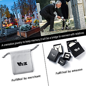 VNOX Cremation Jewelry Pack of 5 Cylinder Cremation Urn Necklace with Angel Wing Charm Necklace for Ashes Memorial Ash Keepsake Jewelry,Silver