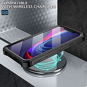 Dexnor for iPhone 11 Case, [Built in Screen Protector and Kickstand] Heavy Duty Military Grade Protection Shockproof Protective Cover for iPhone 11, 6.1 inch Dark Black