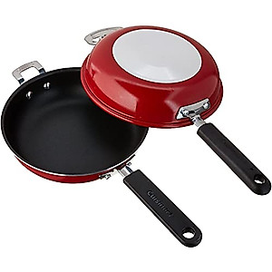 Cuisinart FP2-24R 10-Inch Nonstick Set Frittata Non-Stick Sauce Pan, Red