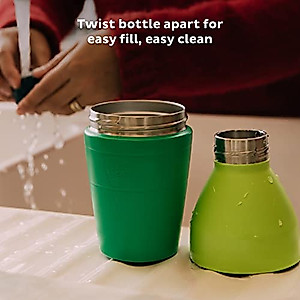 KeepCup Thermal Stainless Steel Water Bottle | Vacuum Insulated Travel Coffee Thermos Cup with Spill Proof Lid | Medium | 18 oz / 532ml | Twilight