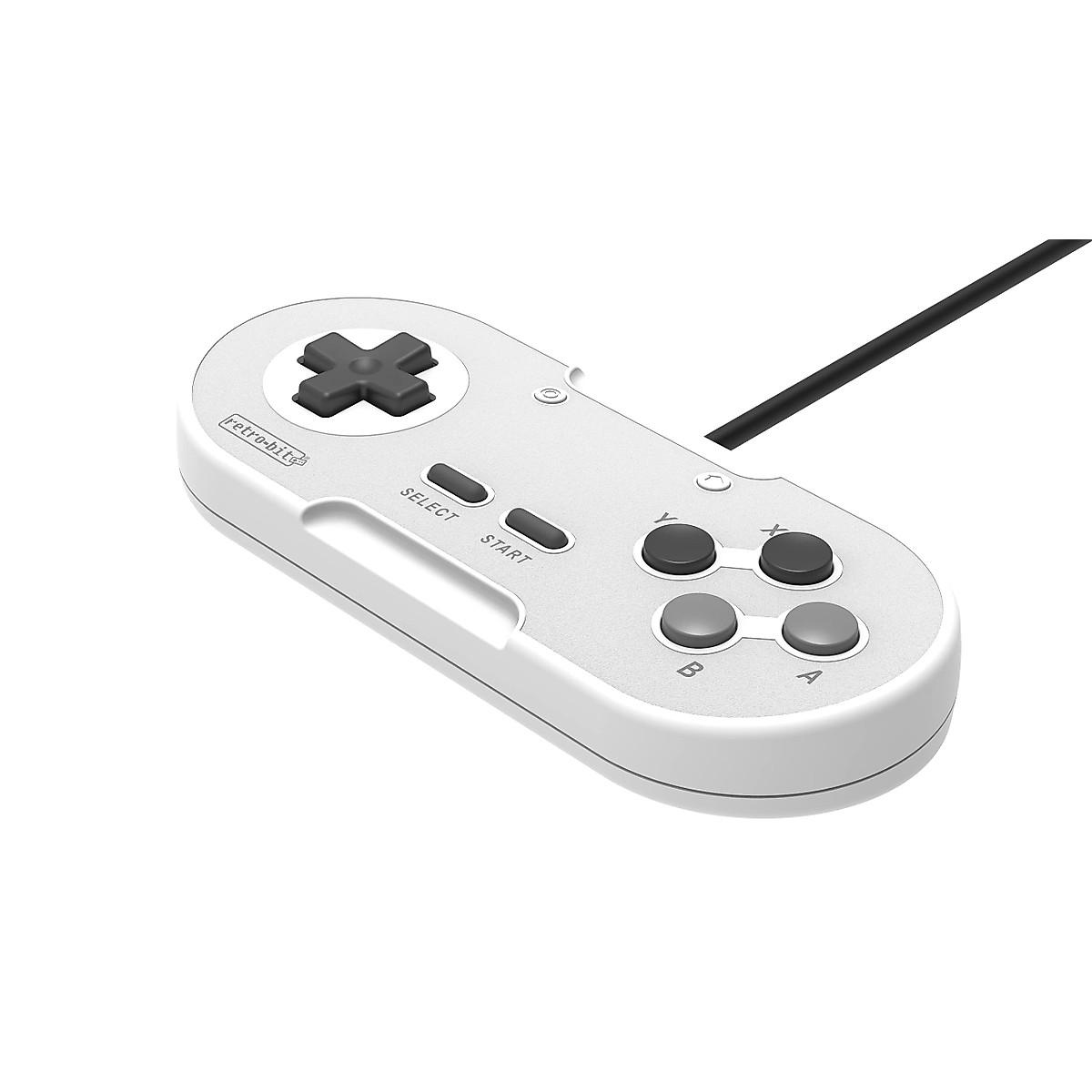 Retro-Bit Legacy 16 Wired USB Controller - Features Home, SS & ZL/ZR Buttons - for Switch, PC, MacOS, RetroPie, Raspberry Pi - Classic Grey