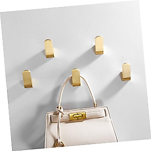 Cabilock 2pcs Towel Hooks Coat Hooks Wall Mounted Clothing Rack Metal Clothing Rack Bath Hook Brass Decor Wall Hooks Decorative Hooks Wall-Mounted Door Hook Towel Rack Coat Hanger Hook up