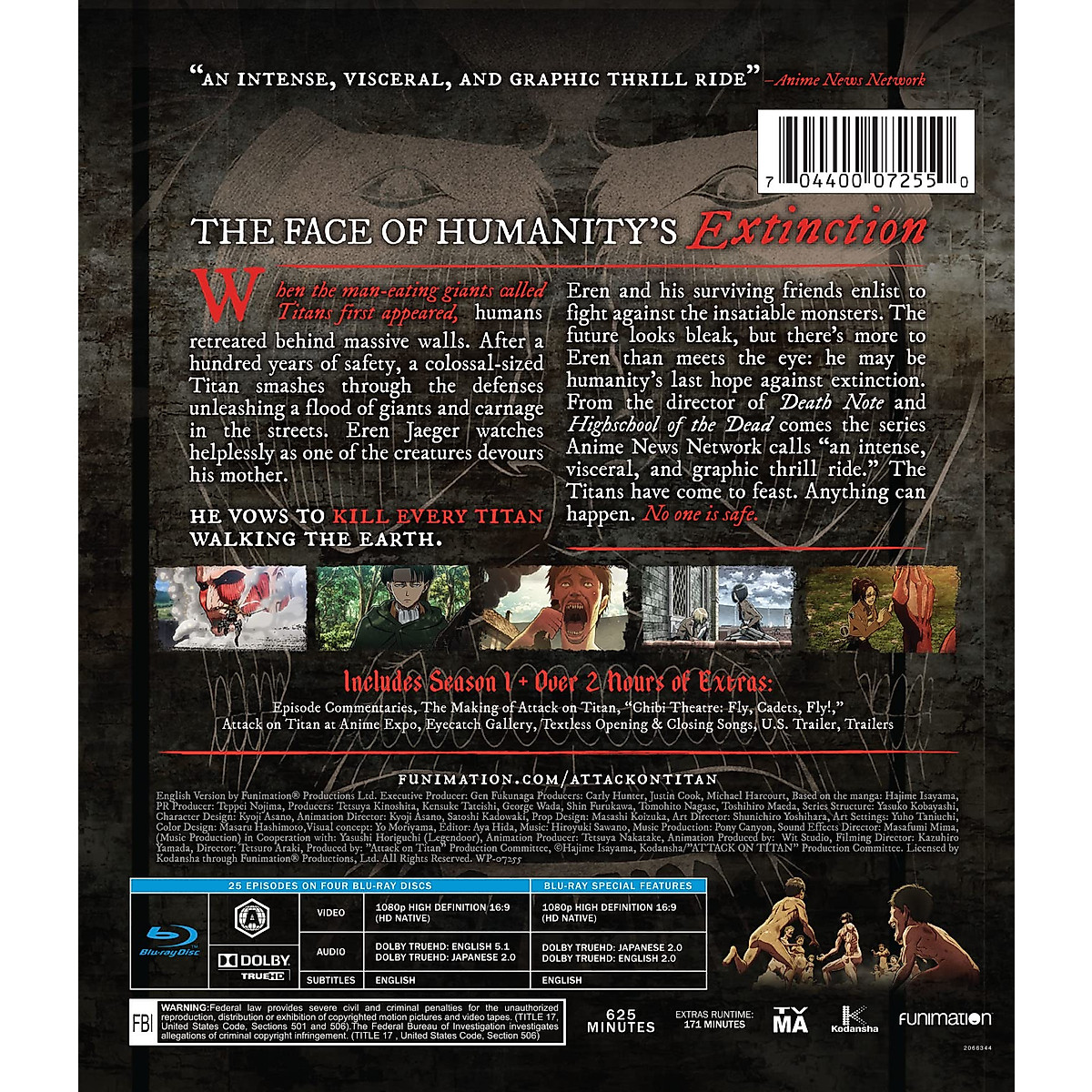 Attack on Titan: Complete Season One [Blu ray]