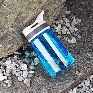 AceCamp 12oz Small Water Bottle 2 Pack with Straw for Kids and Adults BPA Free Tritan Sports Fitness Bottle Leak-Proof Durable Blue/Pink