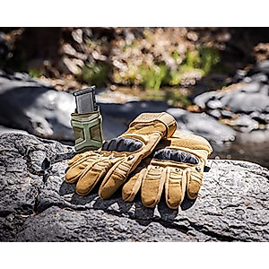 Glove Station - Tactical Shooting Hard Knuckle Gloves for Men and Woman with Touchscreen Fingers - Durable and Comfortable Hand-Gear for Outdoor Work Shooting and Hunting - Green/X-Large