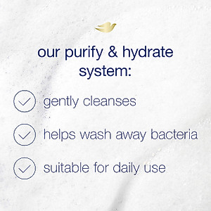 Dove Care & Protect Shampoo for Dry Hair Purify & Hydrate Hair for Dryness Protection 12 oz