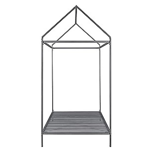 YuiHome House Bed Frame Twin Size, Kids Bed Frame Metal Platform Bed Floor Bed for Kids Boys Girls No Box Spring Needed ，Silver