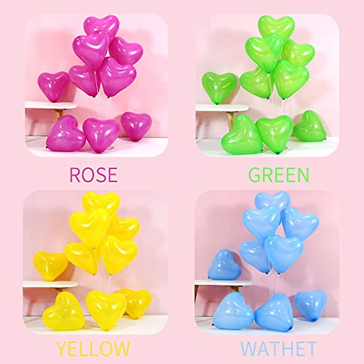 STIMULATE SZXXZZMY 50 6-inch Red Color Heart shaped Latex Balloons for Valentines Day,Propose Marriage,Wedding Party