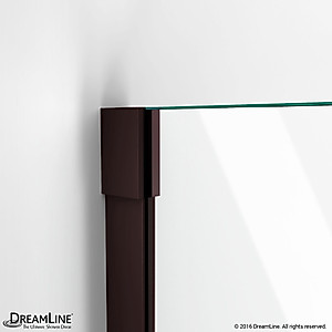 DreamLine Unidoor-X 31 in. W x 72 in. H Frameless Hinged Shower Door in Oil Rubbed Bronze, D12572-06