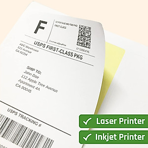 30 Sheets, Printable White Sticker Paper, Laser/Inkjet Printing - Matte, Letter Size (8.5" x 11")