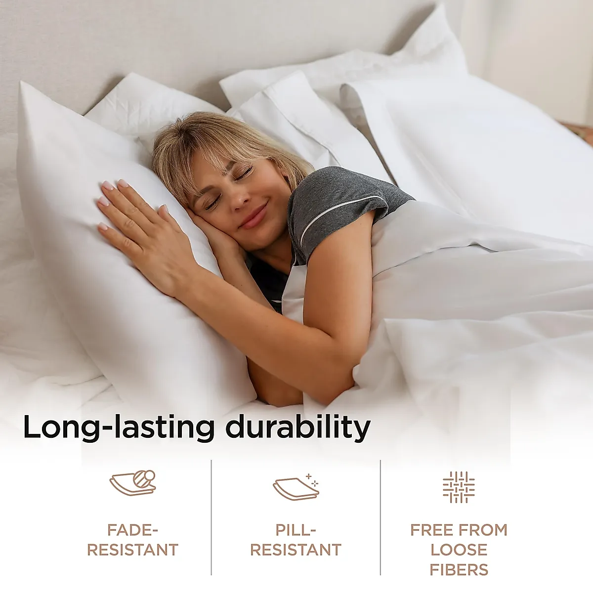 Threadmill Egyptian Cotton Twin Sheet Set | 100% Certified Egyptian Cotton Sheets for Twin Size Bed | Sateen Twin Bed Sheets Set 15" Deep Pocket | Soft Breathable 3-Piece Cooling Sheet Set | White