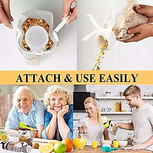 Bag Clips with Pour Spout, Bag Spout Clip, Seal and Pour Bag Clip, Food Bag Clips with Pour Spouts, Snack Clips That Pour, Food Storage Sealing Clips with Pour Spouts (4Pcs)